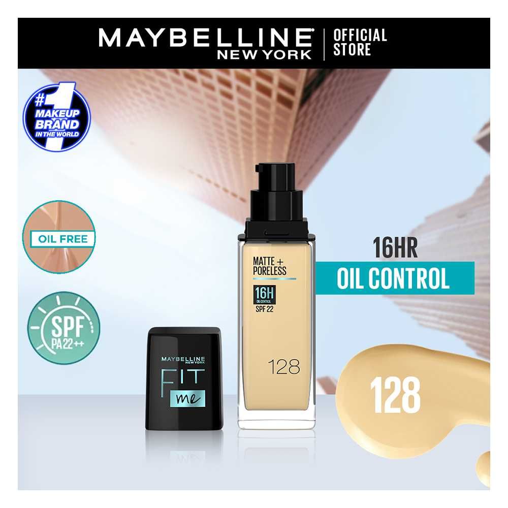 Buy Maybelline New York New Fit Me Matte + Poreless Foundation, 128 ...